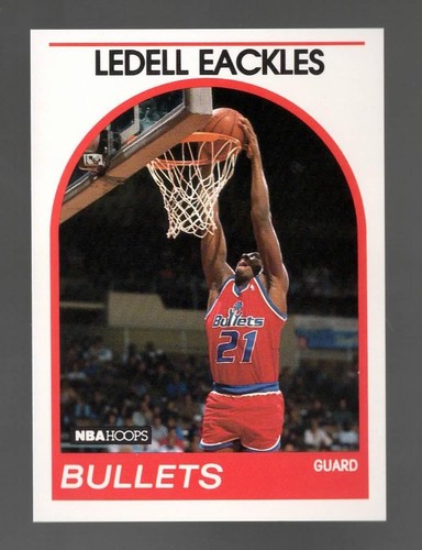 1989-90 Hoops Ledell Eackles Washington Bullets #194 Near Mint or ...