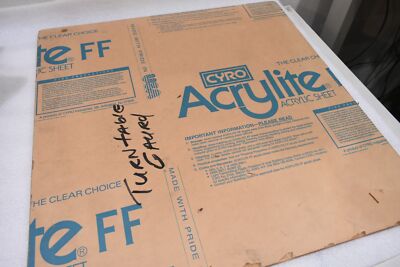 CRYO ACRYLITE FF ACRYLIC SHEET THERMOPLASTIC 26" X 27" X 3/8" | eBay