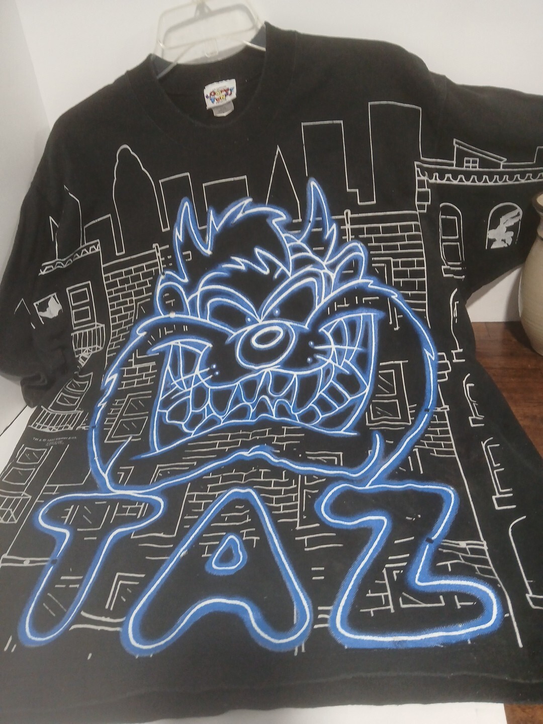 Vintage 1995 Taz Looney Tunes Warner Bros Neon Sign A… - Gem