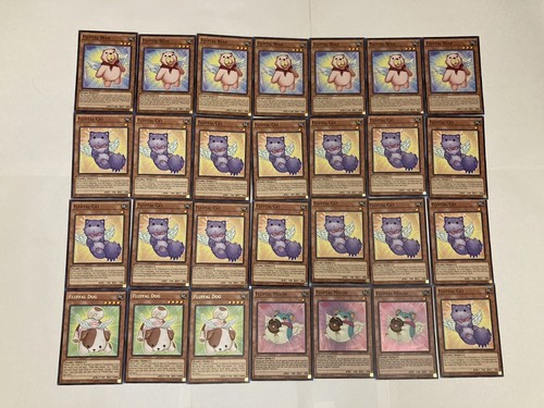YUGIOH FLUFFAL COLLECTION DECK LOT BEAR x7 CAT x15 MOUSE x3 DOG x3 ...