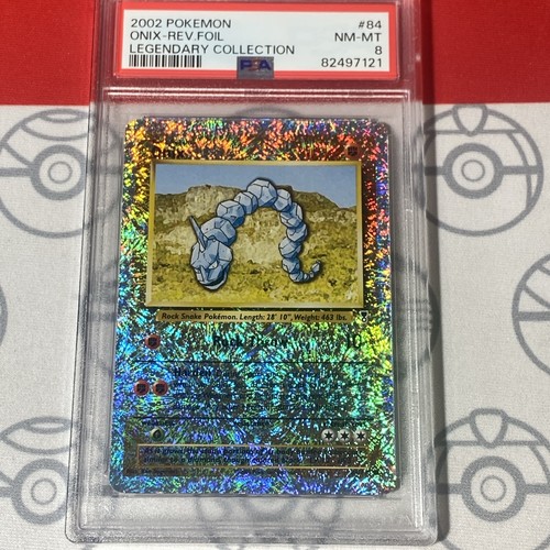 PSA 8 NM/MT Onix Reverse Holo 84/110 Pokemon 2002 Legendary Collection ...