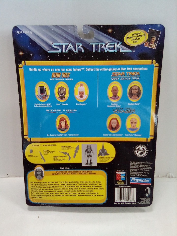 RARE STAR TREK CAPTAIN KURN 1997 Action Figure Brand New. Sealed | eBay
