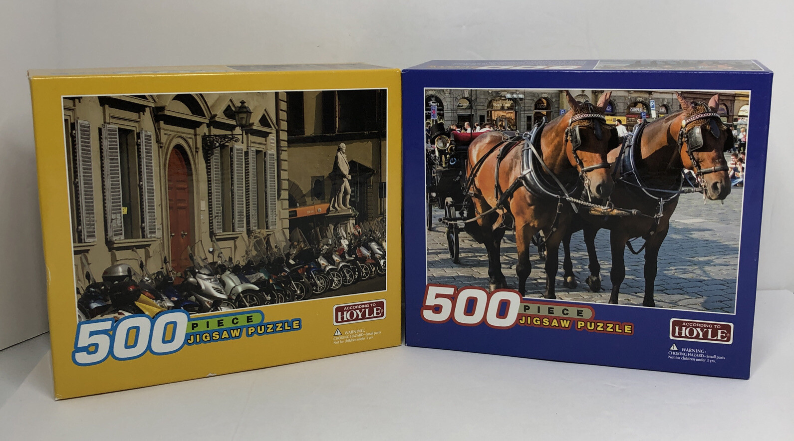 Jigsaw Puzzle Hoyle Clydesdale Horses 500 Pieces Model 5502 & 5500 Lot ...