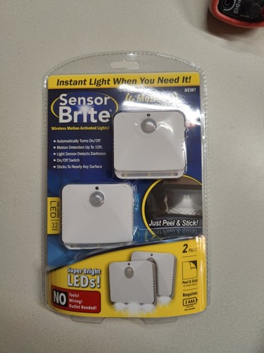 Sensor Brite Motion Activated Peel & Stick Led Lights 2 Pack, White | eBay