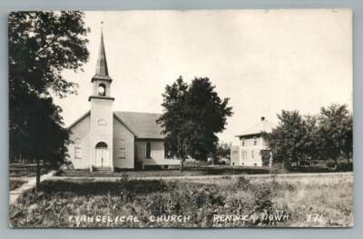 Evangelical Church RENWICK Iowa RPPC Antique Photo Humboldt County ...