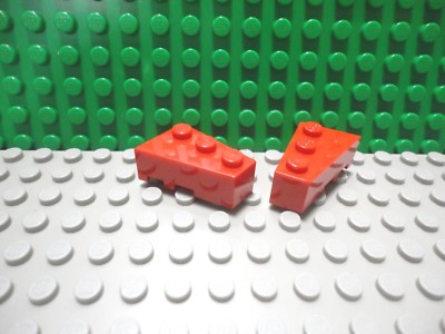 Lego 1 pair of Red 3x2 thick wedge plate wings ship NEW | eBay