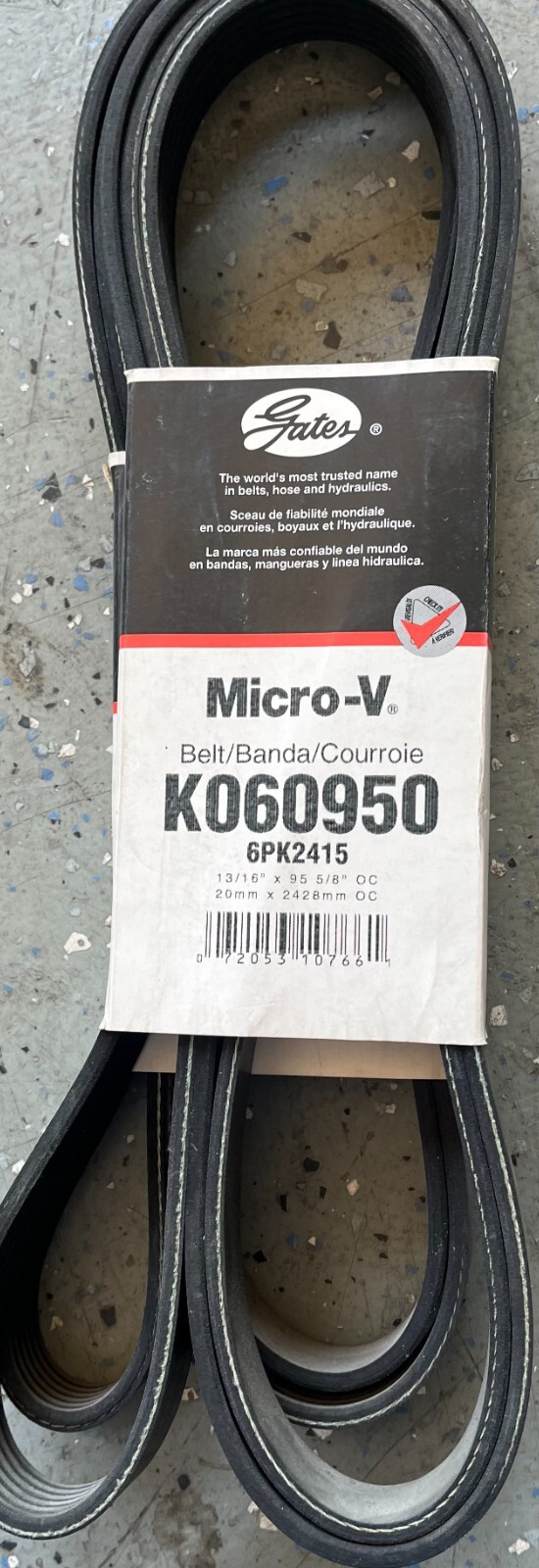 Gates Micro V Serpentine Belt K060950 6PK2415 | eBay