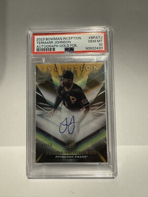 2023 Bowman Inception Termarr Johnson- Autographs Gold Foil | eBay