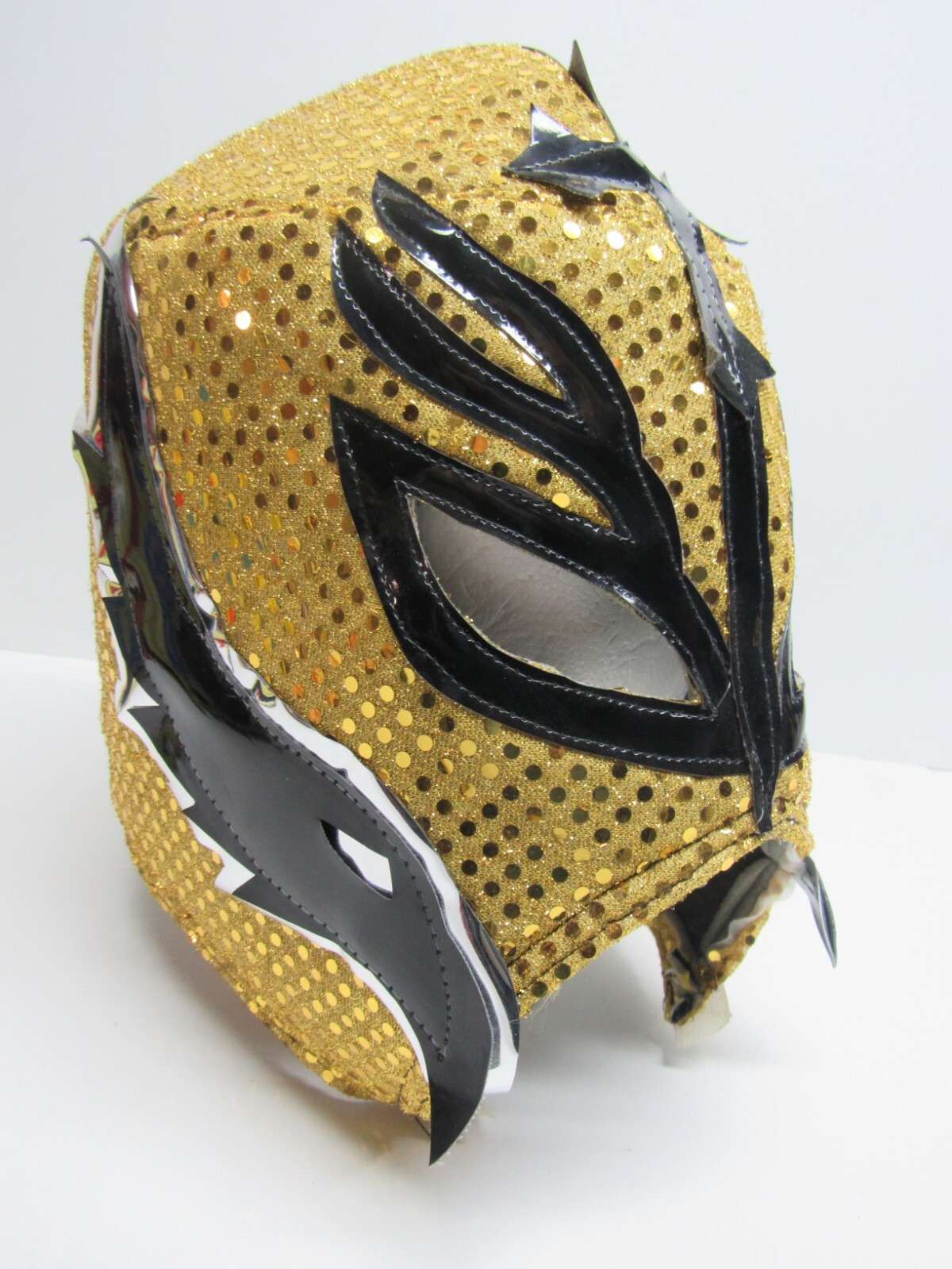 WWE WWF WCW LUCHA LIBRE LUCHADOR BLACK BLUE GOLD WRESTLING MASK ...