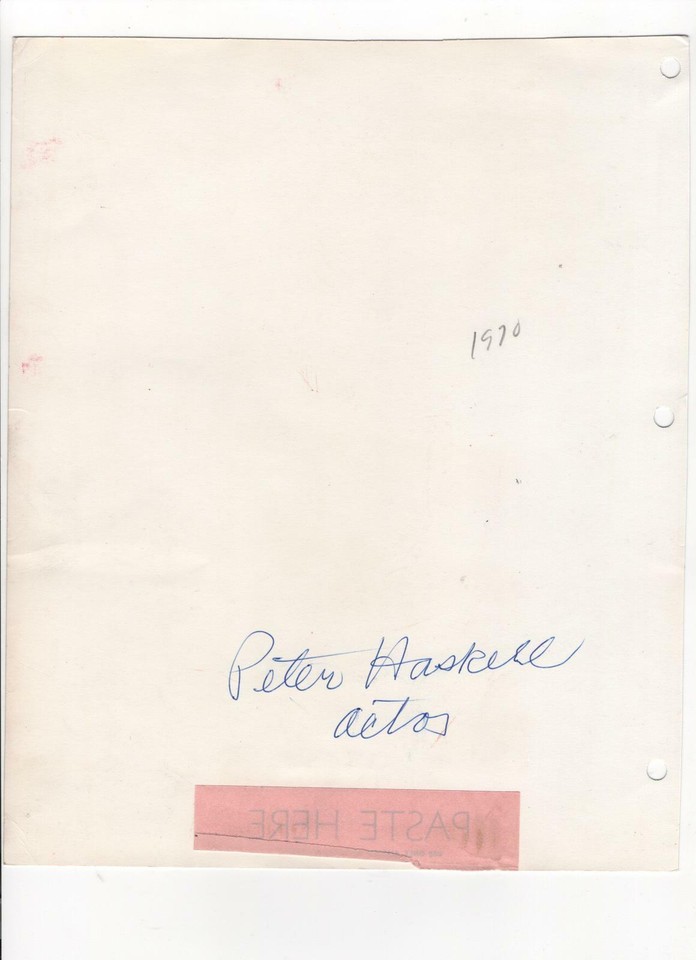Peter Haskell HANDSOME PORTRAIT HOLLYWOOD FILM 1960s Original VINTAGE ...