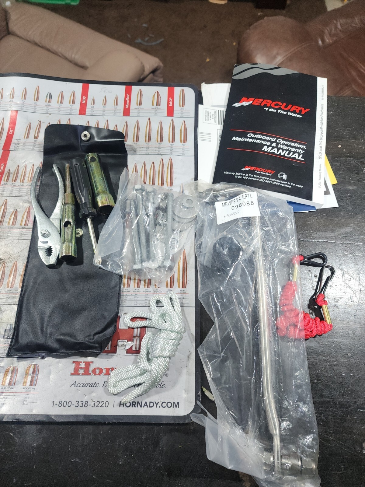 MERCURY 9.9 HP OUTBOARD MOTOR REMOTE STEERING BAR KIT MEWF9.9A EPTL ...