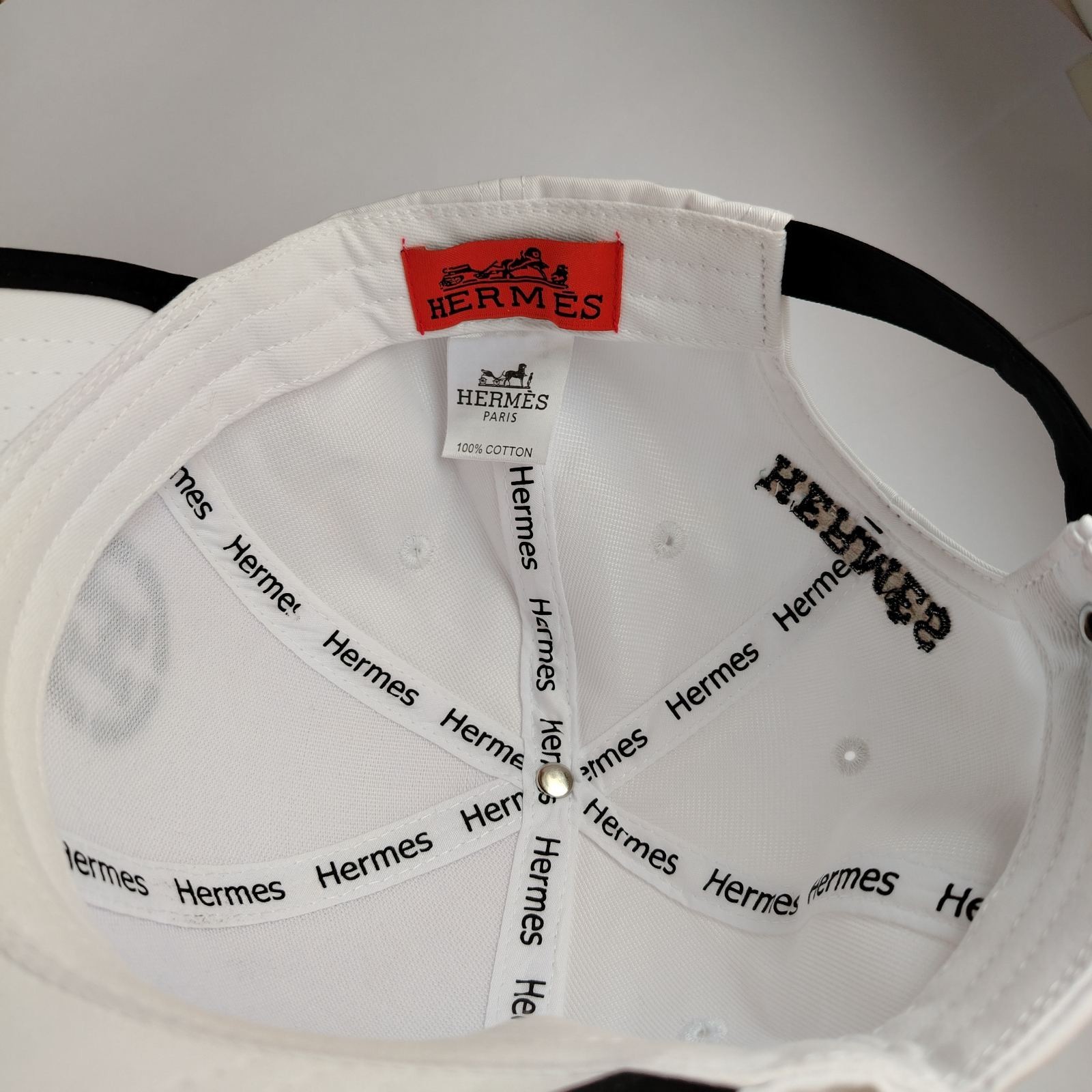 Hermes white Baseball Cap sport flat Premium Hat Men Originals Solid ...