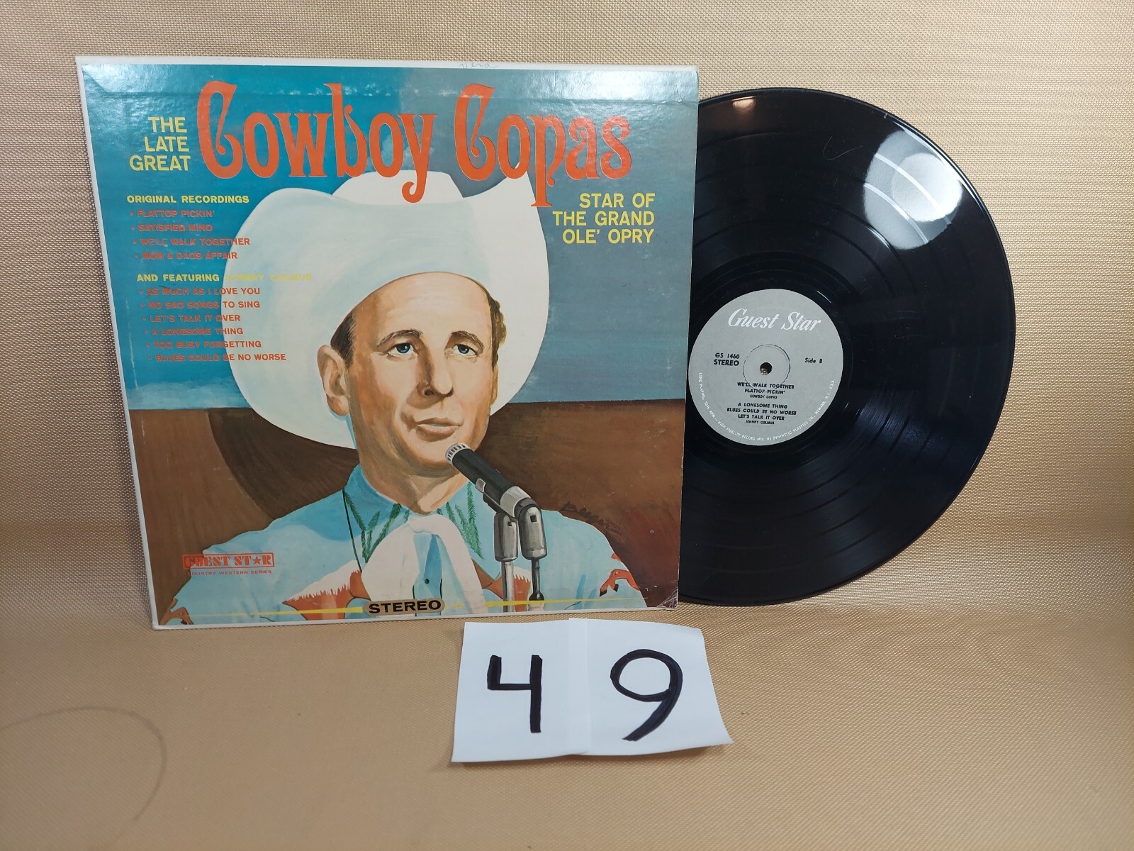 COWBOY COPAS THE LATE GREAT COWBOY COPAS LP GUEST STAR RECORDS 1963 VG+ ...