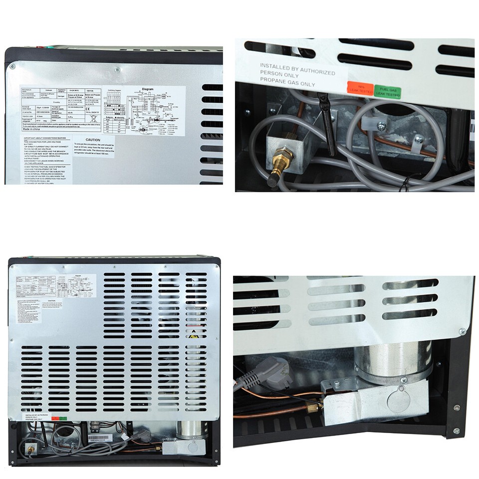 Propane Refrigerator Car 110V Motorhome Camper RV Fridge Portable 2/3 ...