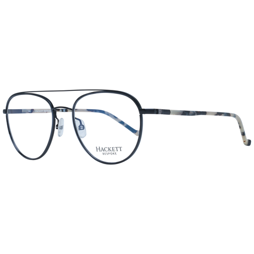 Hackett Bespoke Glasses Frames Men's Black Full-Rim Aviator Blue Light ...