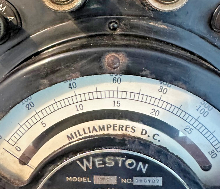 Vintage Weston Instruments Corp. Gauge Milliamperes D. C. Model 280 ...