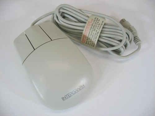 Intergraph PS/2 Three Button Wired Ball Mouse MUS9K Cleaned Tested NOS ...