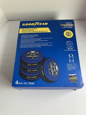 Official Goodyear 29" 73.6cm Tire Storage Covers 4 Piece Set Adjustable ...