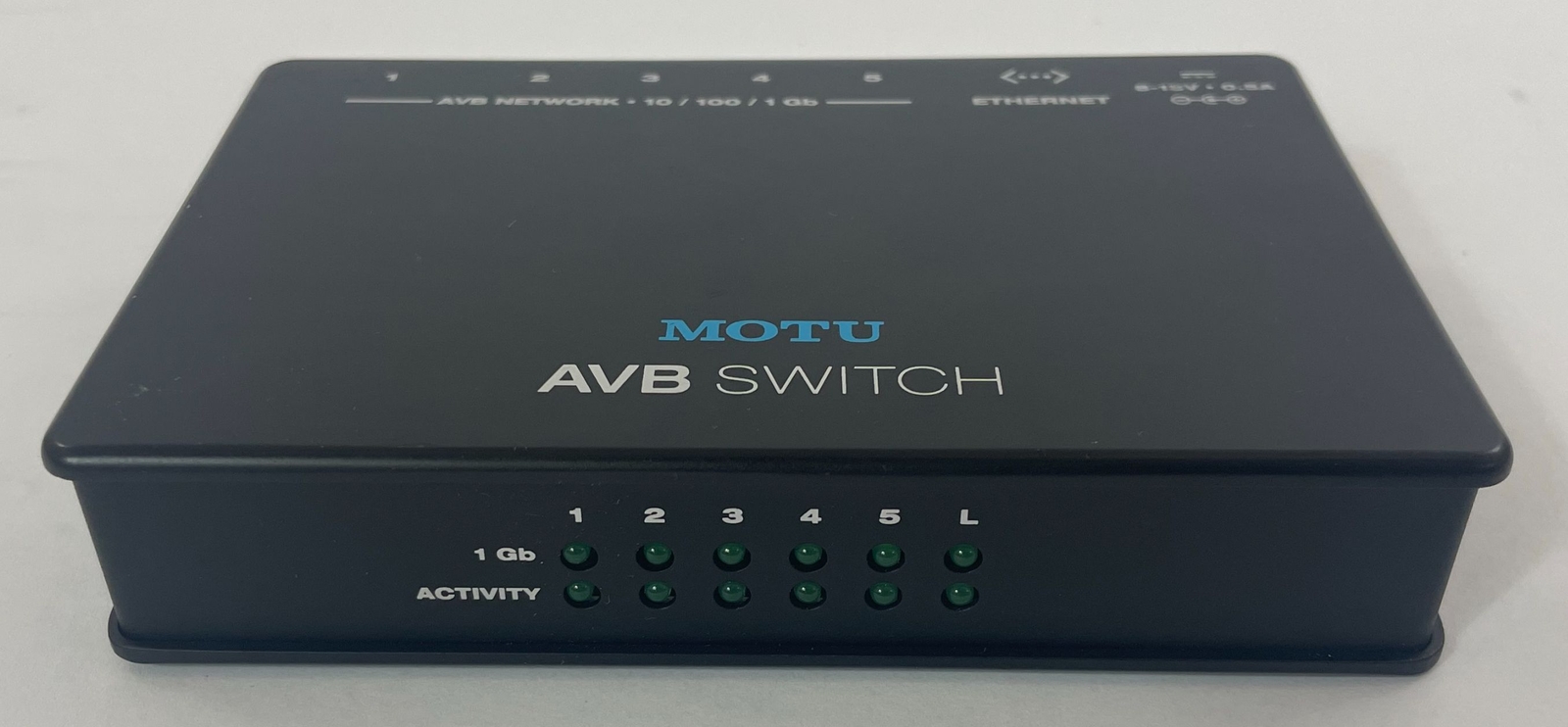 Motu AVB 5 Port Black AVB Ethernet Switch - Previously Used & Untested
