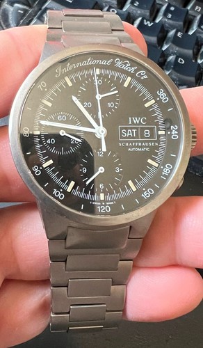 IWC Titanium Chronograph 3707-03 Day Date 39.7MM | eBay