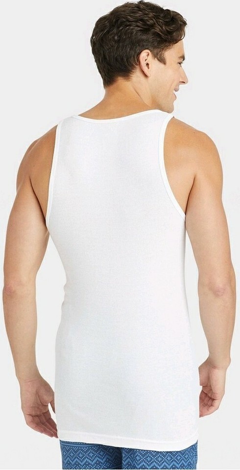 Goodfellow & Co Men's Tagless Rib Knit Tank Tops - Size XL - 4 White ...