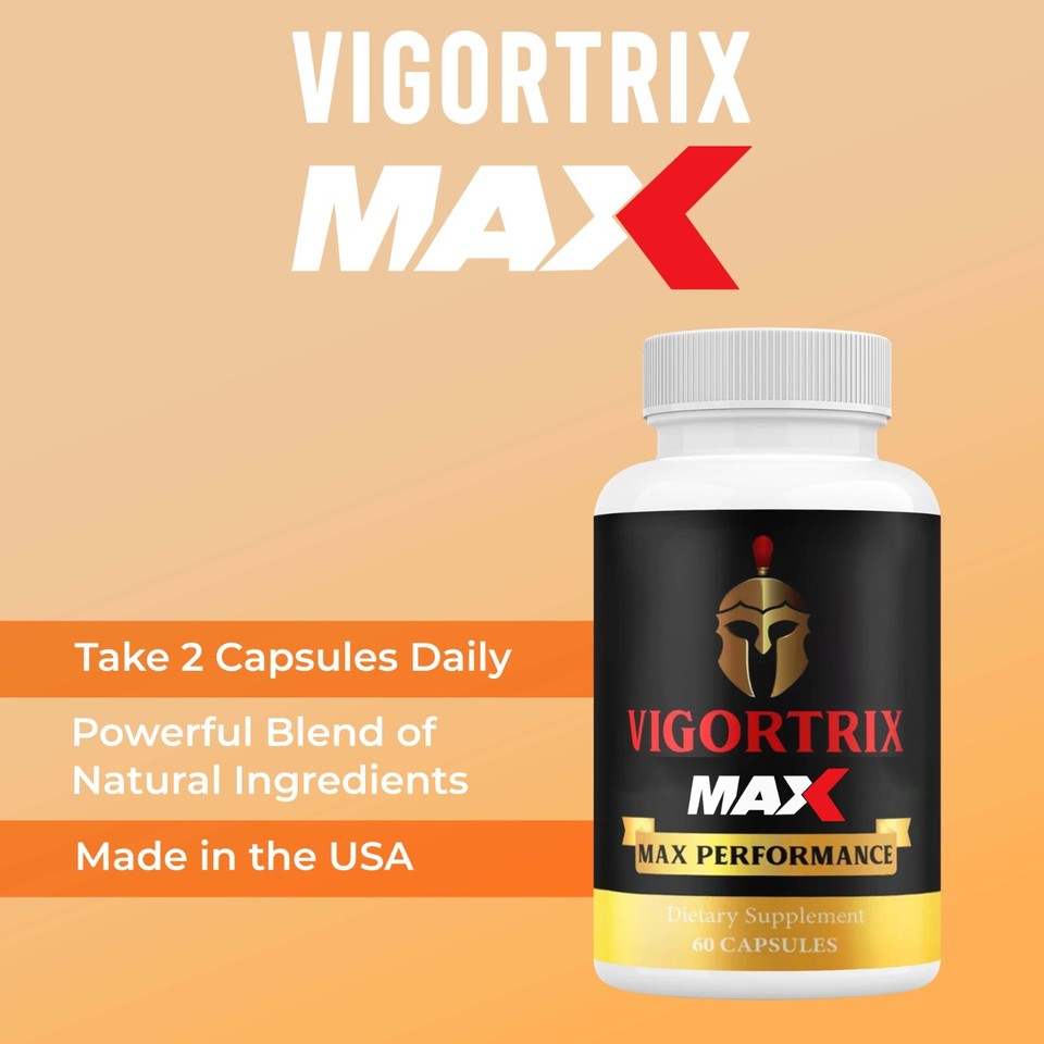 (5 Pack) Vigortrix MAX Men Vitality Pills, Natural Energy & Stamina ...