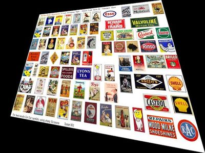 O GAUGE QUALITY ADVERTISING SIGNS S8b MODEL RAILWAY HORNBY STATION TOWN ...