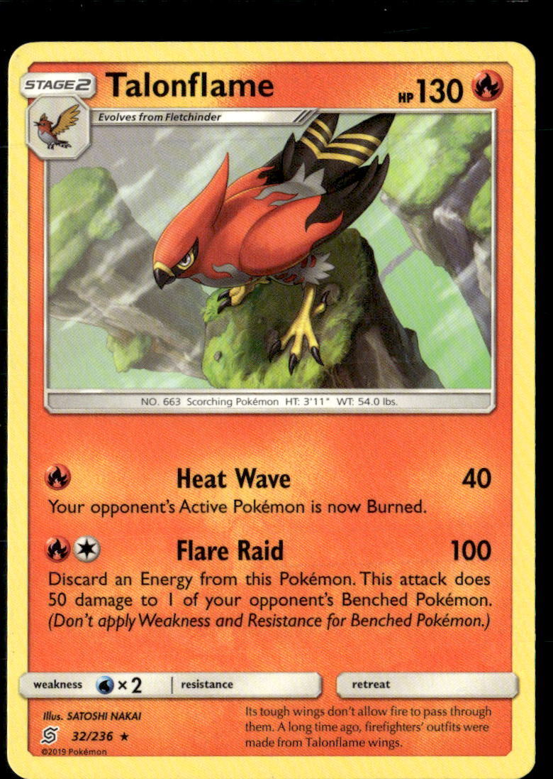 Talonflame 32/236 - Rare Card | Unified Minds (sm11-32)