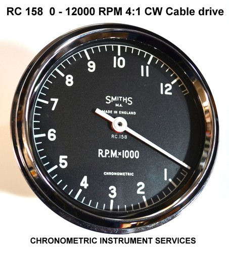 Genuine Smiths 3" Chronometric Tell Tale Tachometer RC 158 0 - 12000 ...