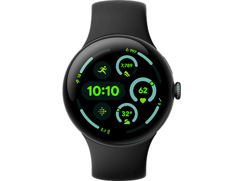 GOOGLE Pixel Watch 3 (LTE) 45 mm, Smartwatch Aluminium Fluorelastomer ...