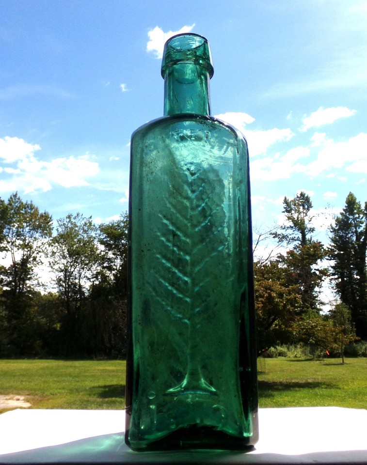 Teal Blue L.Q.C. WISHART'S PINE TREE TAR CORDIAL PHILA PATENT 1859 wth ...