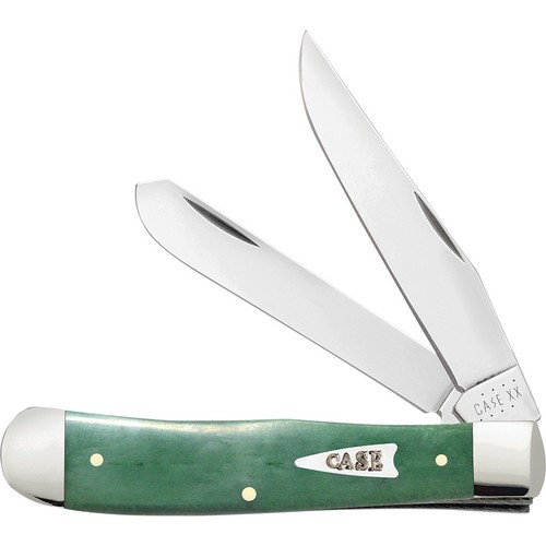 CASE XX KNIVES TRAPPER - SMOOTH EMERALD GREEN BONE - CASE ARROWHEAD ...