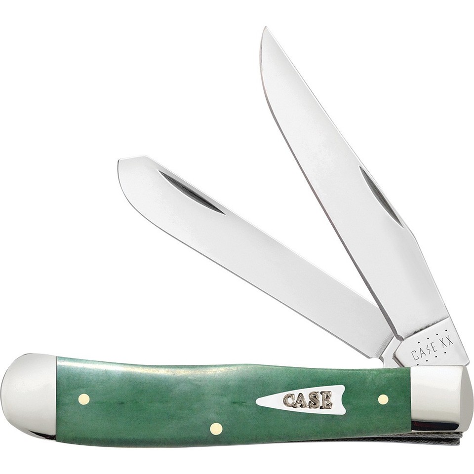CASE XX KNIVES TRAPPER - SMOOTH EMERALD GREEN BONE - CASE ARROWHEAD ...