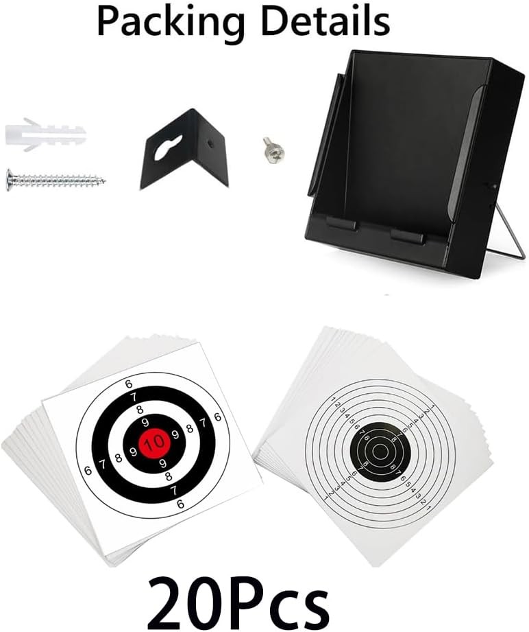Backyard Bb Gun Target, Bb Gun Target, Comes with 20 Paper Targets and ...