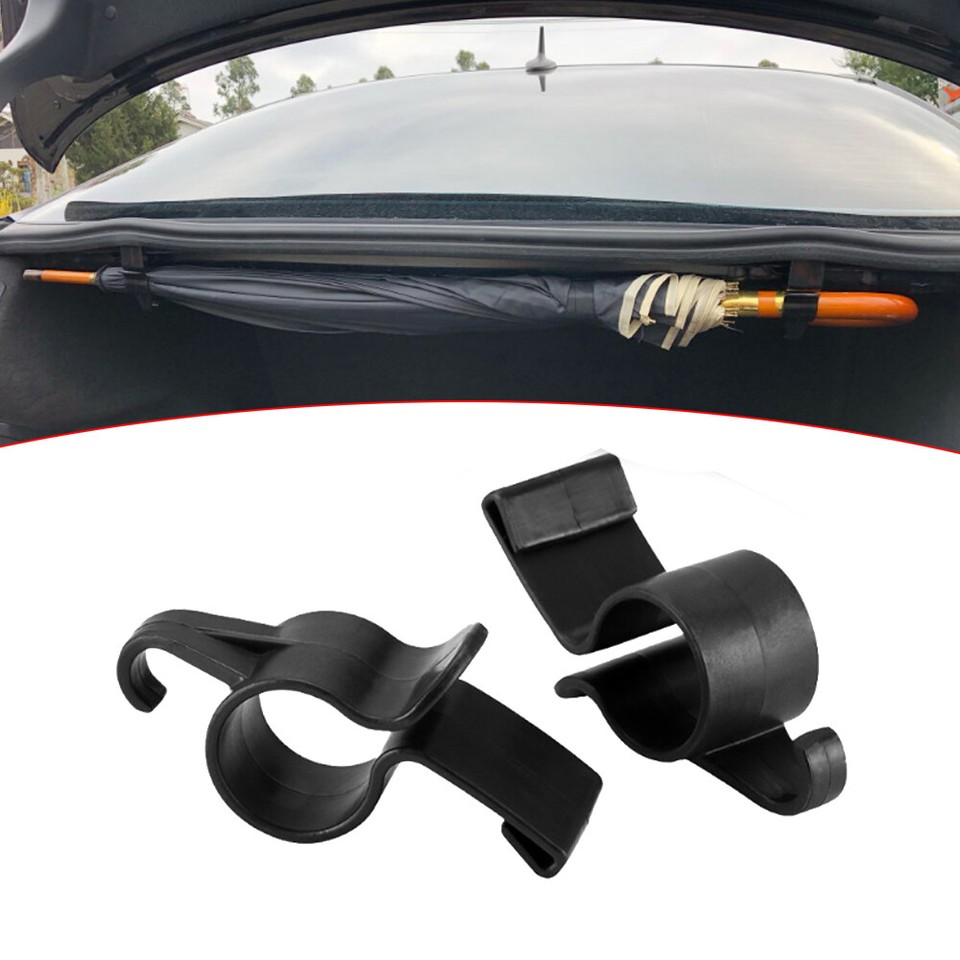 2pcs Car Interior Accessories Trunk Umbrella Hook Holder Hanger Clip ...