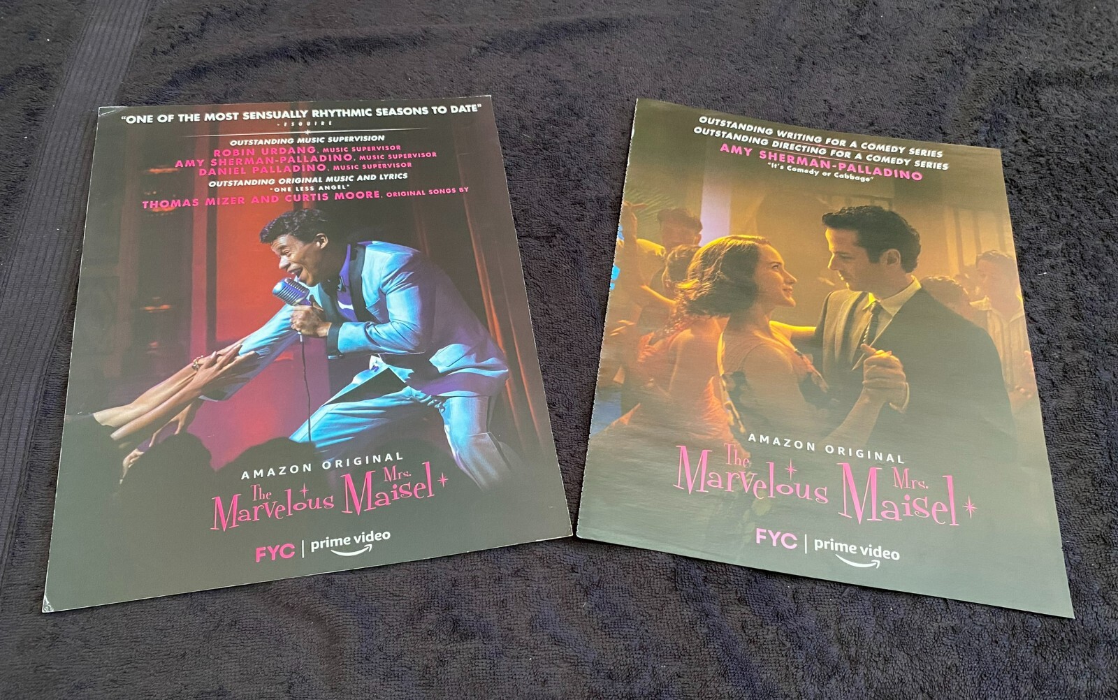 MARVELOUS MRS. MAISEL two Emmy ads Leroy McClain as Shy Baldwin & Midge ...