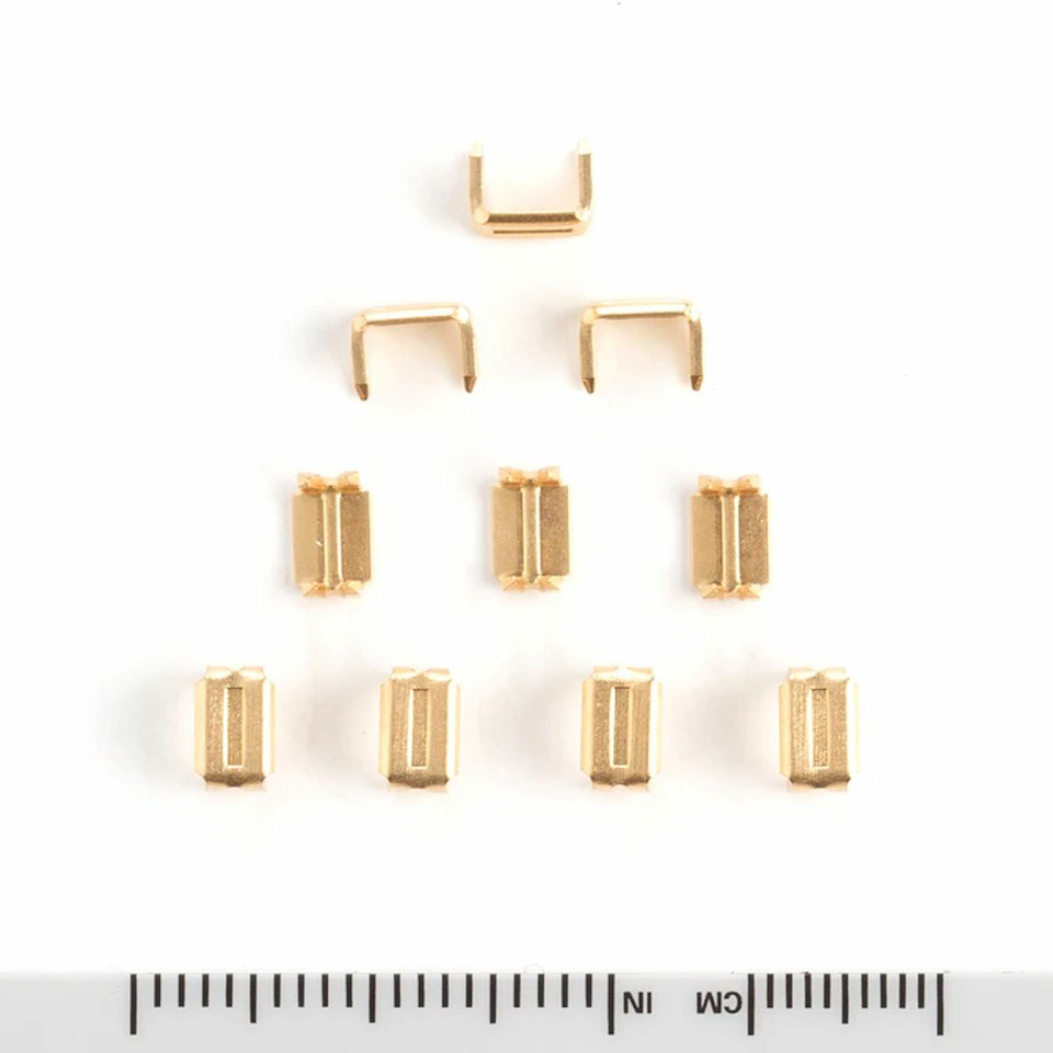 #5 Brass Zipper Bottom Stops 10 Pack 58052-040 by Tandy Leather Chaps ...