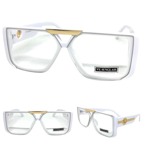 Men Classic Modern Retro Hip Hop Rapper Style Clear Lens EYE GLASSES ...