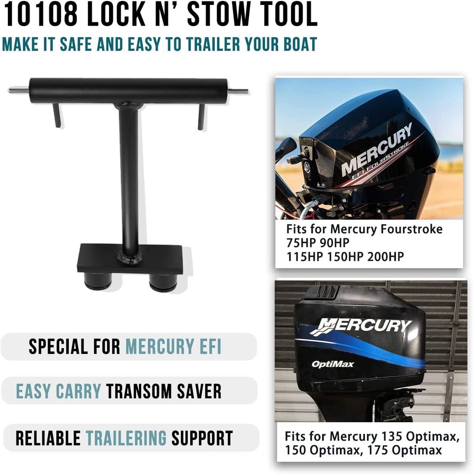 10108 Lock N' Stow Outboard Motor Trailering Support Transom Saver For ...