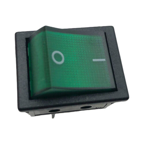 6 Pin Canal R Series Rocker Switch Green Double Pole 20A 16A 125V 250V ...