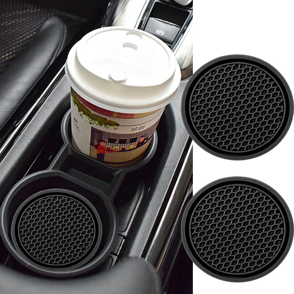 2x Car interior Cup Holder Insert Coaster Anti-Slip Interior Cup Mat ...