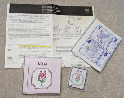 Bernina Brother Baby Lock Deco Embroidery Design Card No.14 Floral ...