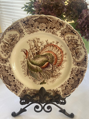 Johnson Bros Wild Turkeys Native American Windsor Ware Dinner Plate | eBay