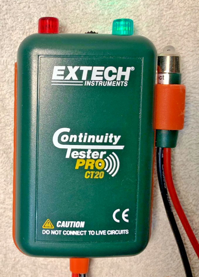 EXTECH CT20 Continuity Tester, 9V, Test Leads 793950000205| eBay
