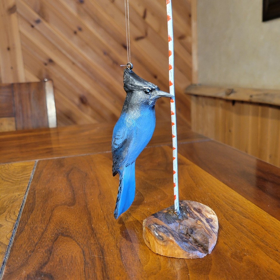 Casey Edwards Wood Carving Steller's Jay Assorted Bird Christmas Tree ...