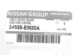 Genuine OEM Nissan 34935-EM30A A/T Shift Control Cable Assy 2007-2012 ...