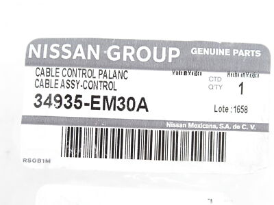 Genuine OEM Nissan 34935-EM30A A/T Shift Control Cable Assy 2007-2012 ...