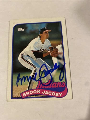 Brook Jacoby autographed baseball card (Cleveland Indians) 1989 Topps ...