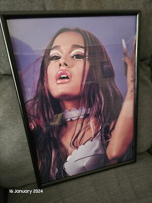 ARIANA GRANDE A3 GLASS FRAMED HIGH GLOSS PRINT! | eBay Australia