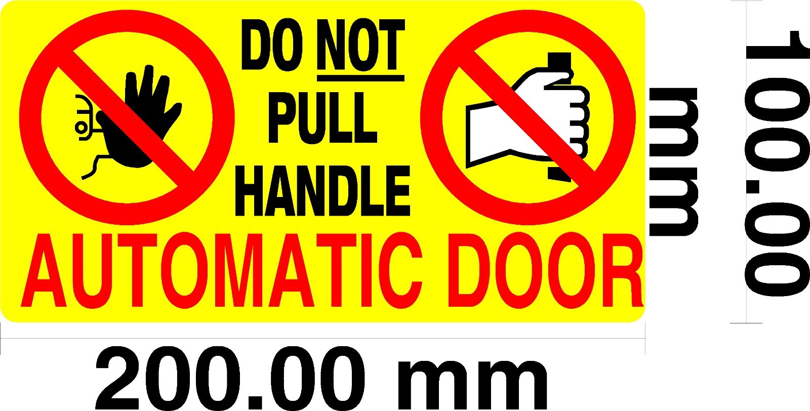 Automatic Door sticker, Do Not Pull Handle - Shop doors, Taxi, Private Hire | eBay UK